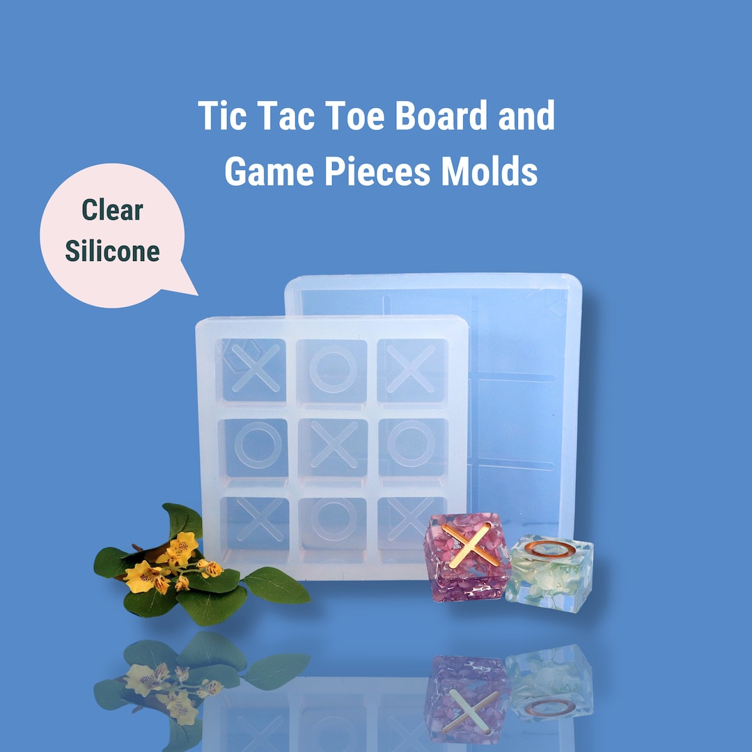 Tic Tac Toe Mold / Game Board / Noughts and Crosses / Clear Silicone ...