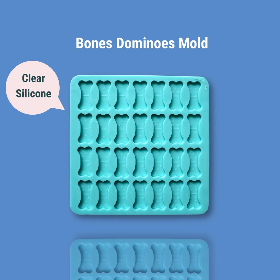 Silicone Bones Dominoes Mold, Standard Size Double Six Domino Mold ...
