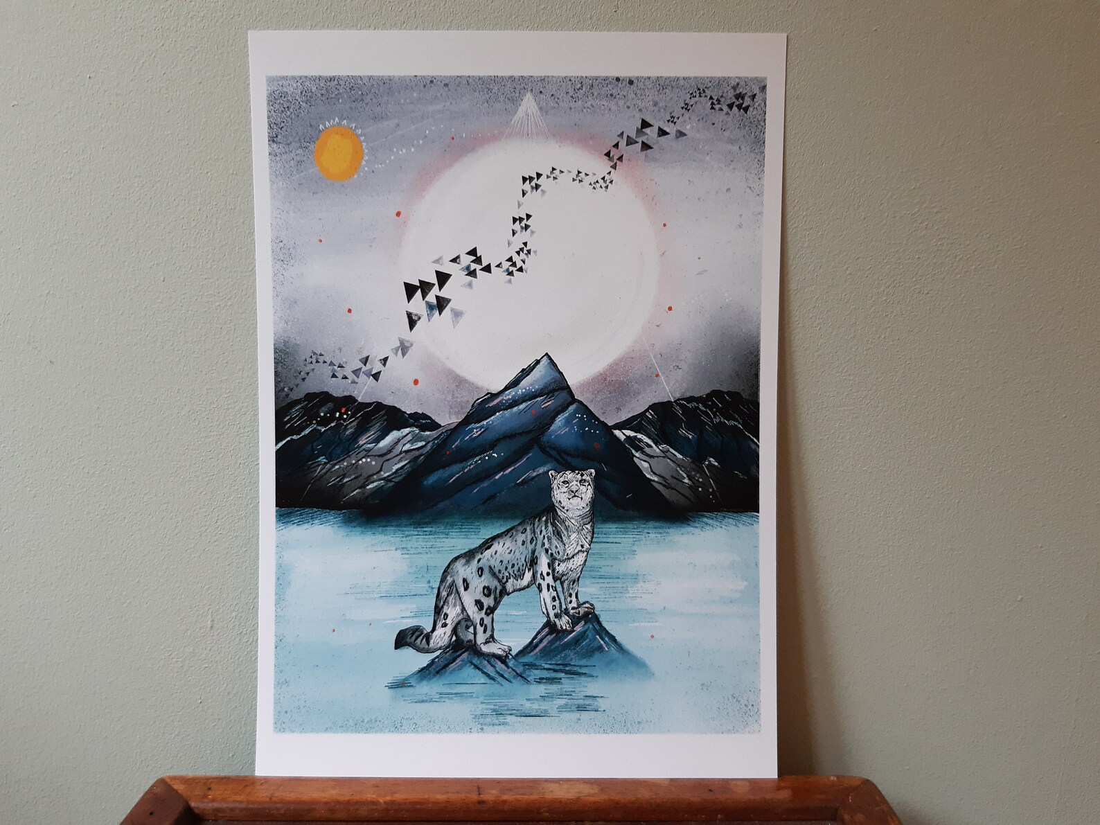 Snow Leopard // A4 Art Print - Etsy