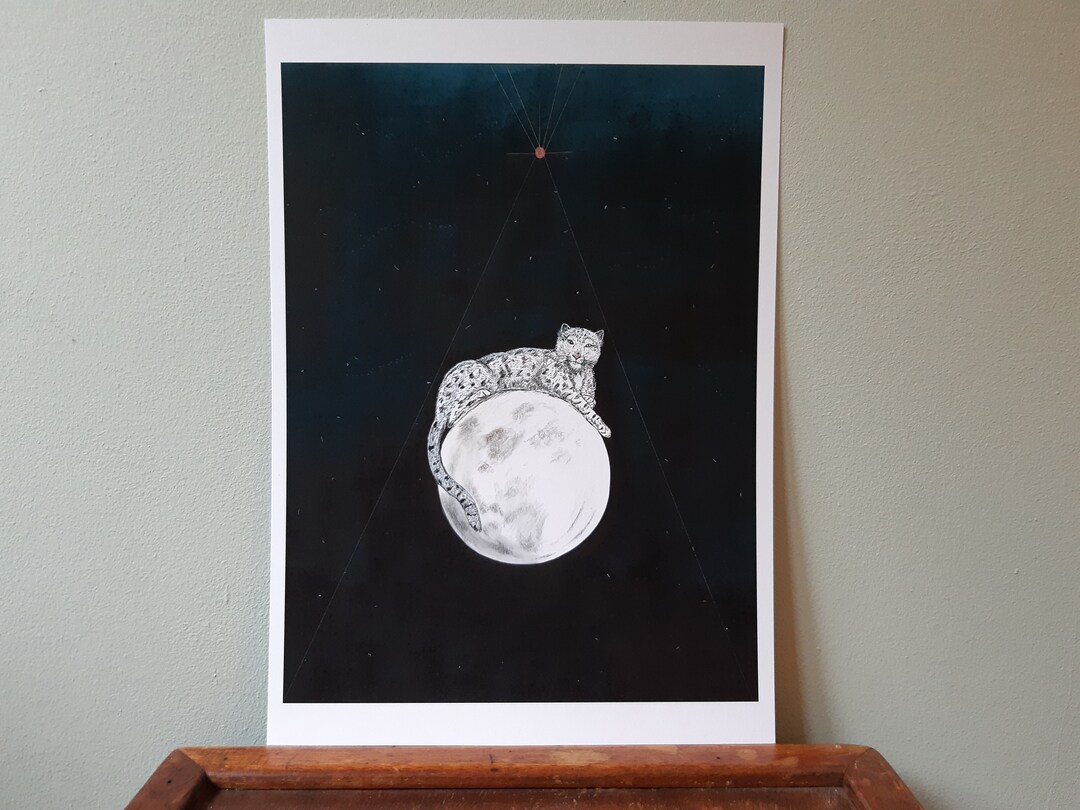 Snow Leopard // A4 Art Print - Etsy