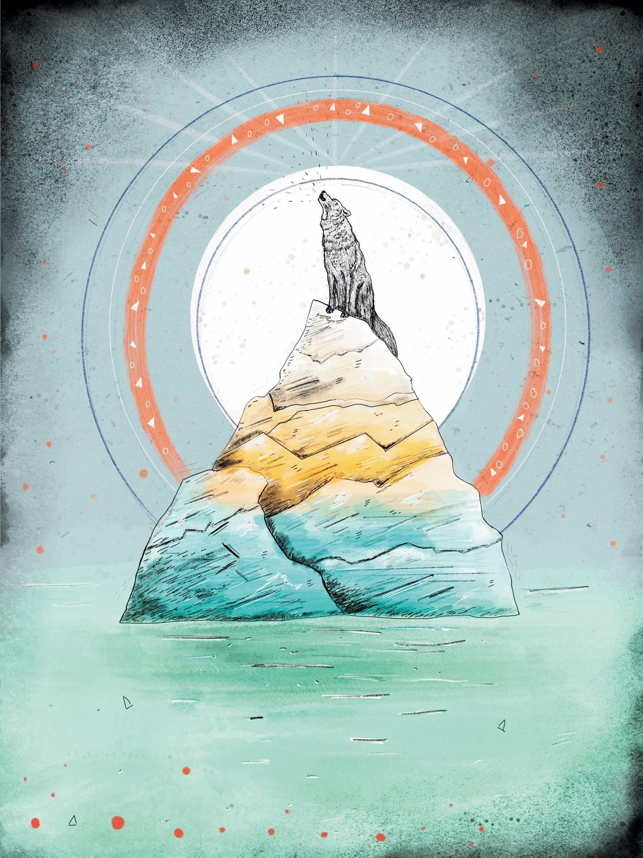 Arctic Wolf // A4 Art Print - Etsy
