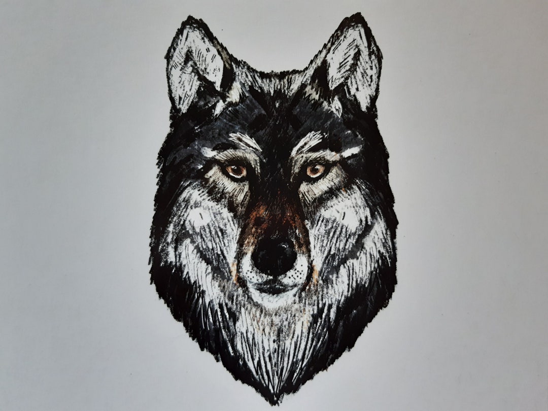 Wolf // A4 Art Print - Etsy