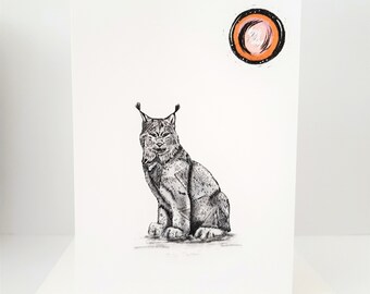 Lynx Greeting Card - Etsy