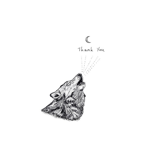 Wolf Thank You Cards - Etsy