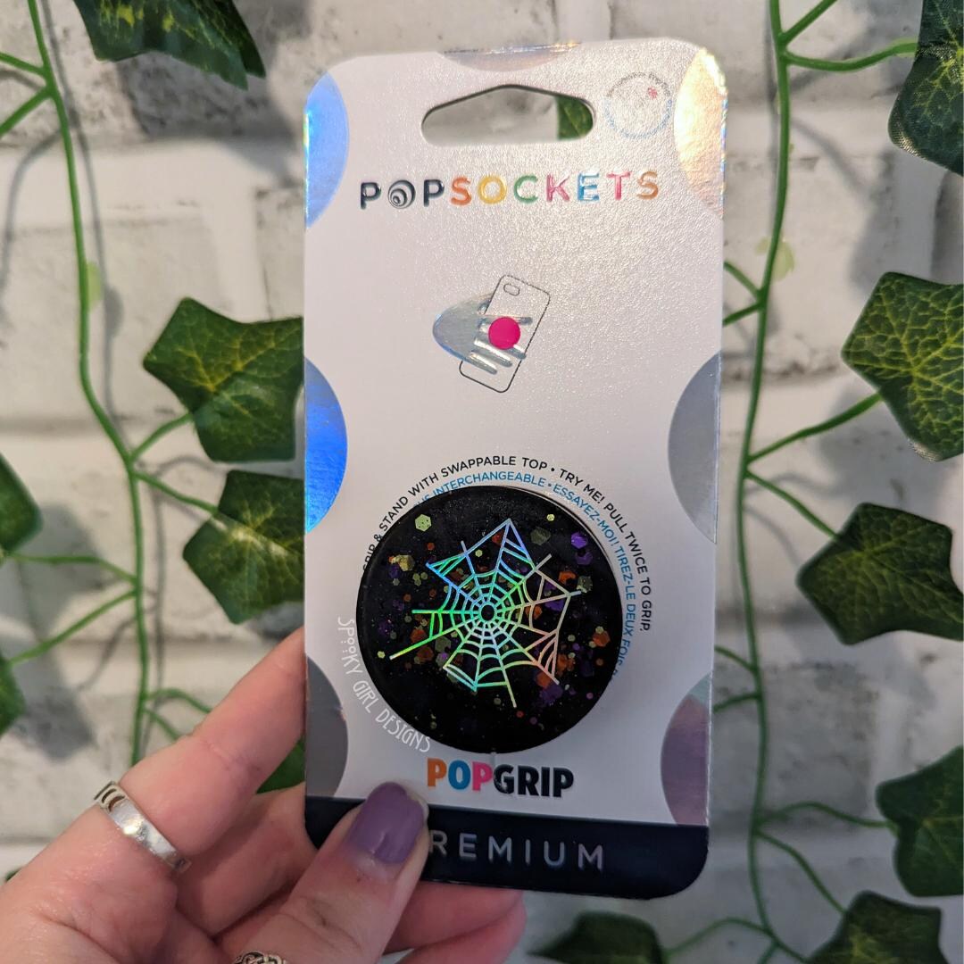 Cobweb Popsocket™ With Swappable Top for Phone or Kindle - Etsy
