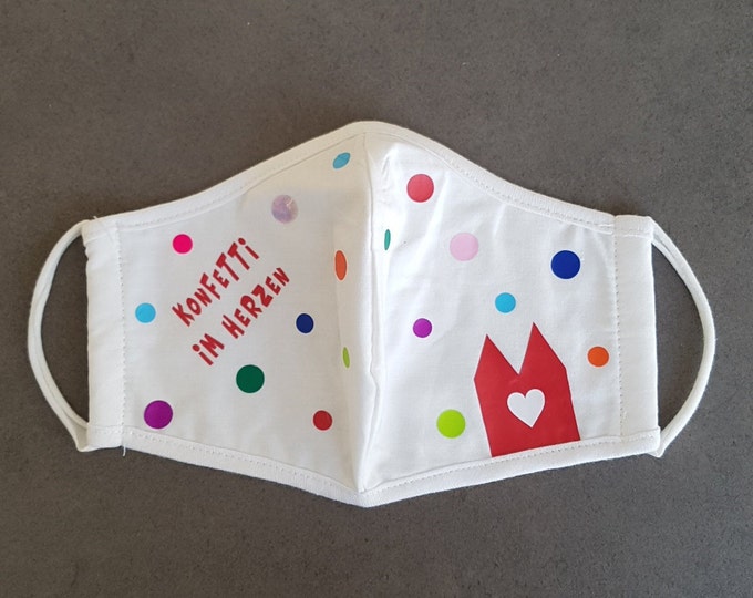 Mouth-nose Mask Carnival, 3-layered, Jecke Mask, Mouthguard Cologne ...