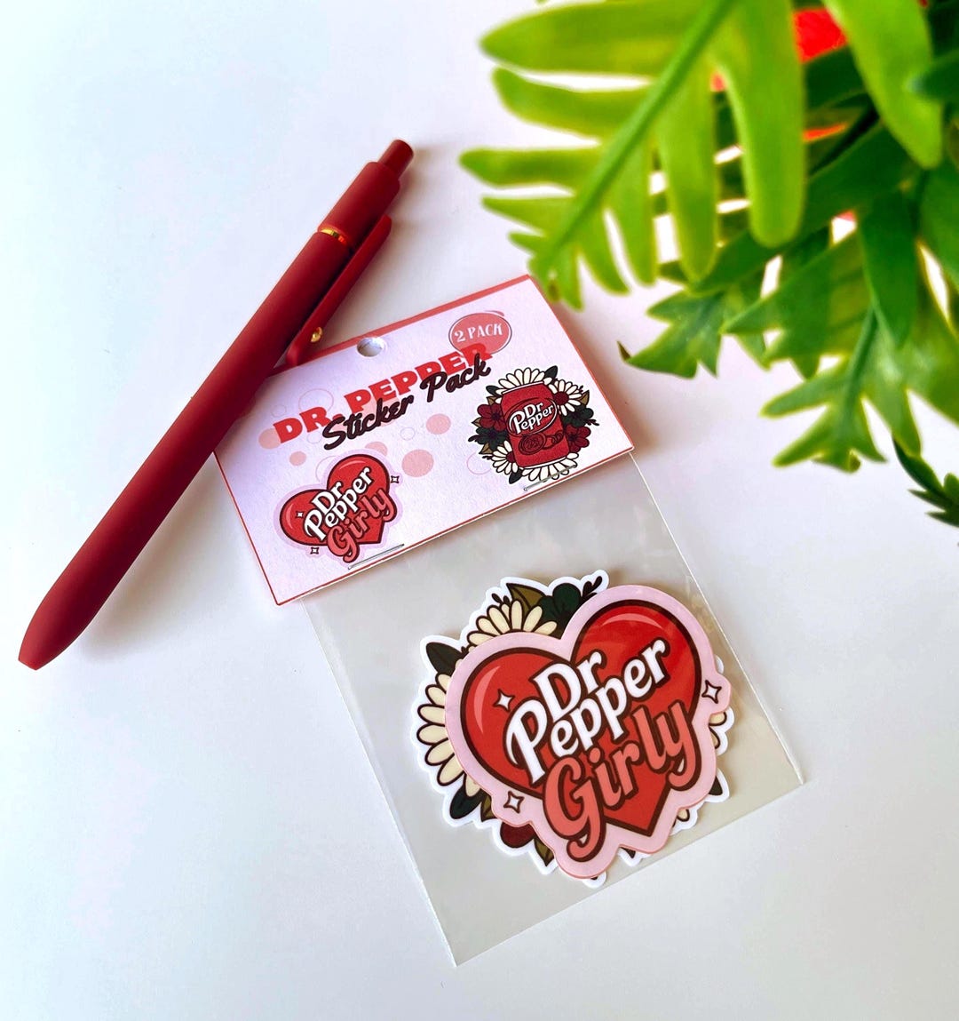 Dr Pepper Sticker Pack: Retro Floral Soda Decals - Etsy