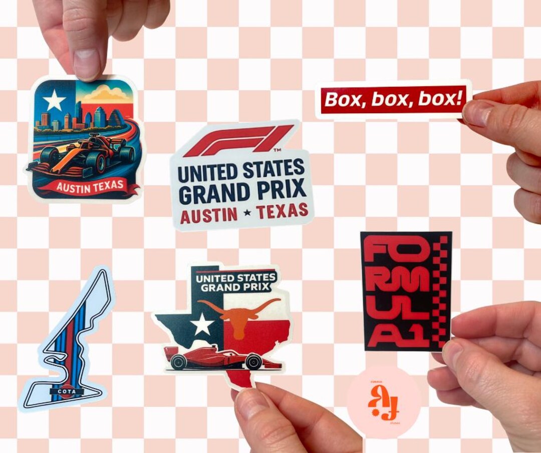 COTA F1 Sticker Set: Austin Texas Grand Prix Vinyl Decals - Etsy