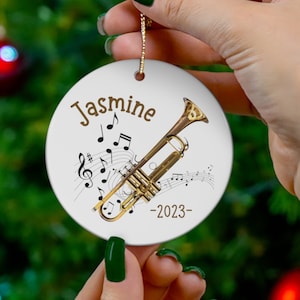 Trumpet Player Ornament Personalized, Trumpet Christmas Ornament ...
