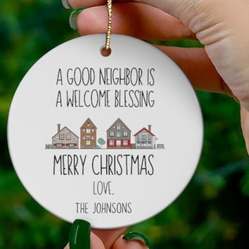 Personalized Good Neighbor Christmas Ornament Best Neighbors - Etsy