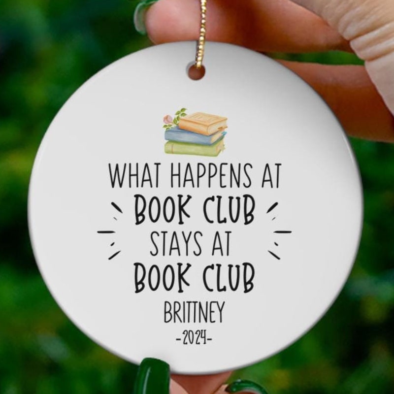 Bookclub Christmas Ornament - Etsy