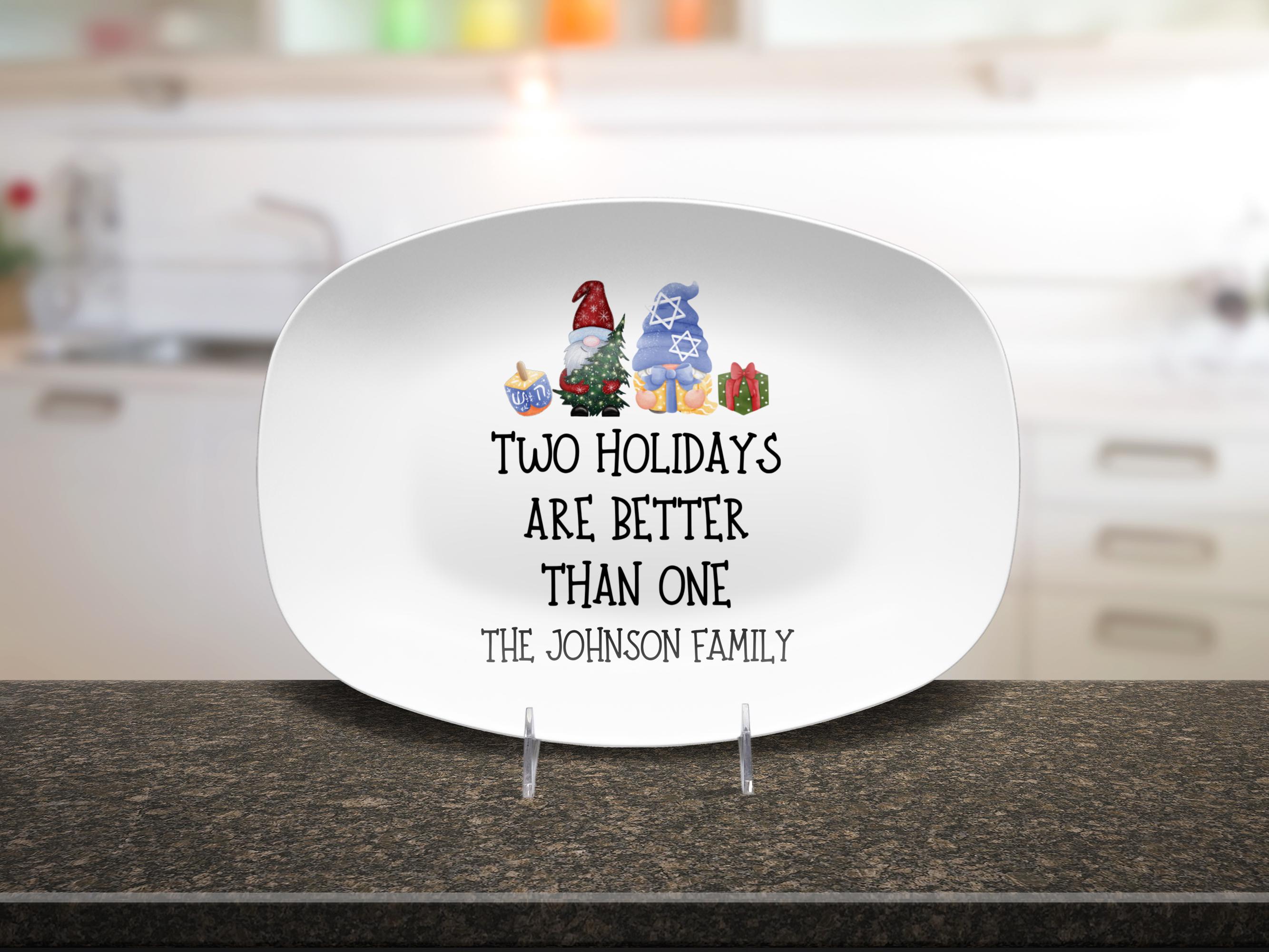 Personalized Chrismukkah Platter, Jewish Christian Gifts, Interfaith ...