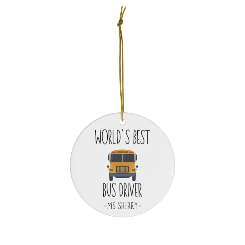 Personalized School Bus Driver Ornament, Custom Bus Driver Ornament ...