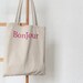 Bonjour Canvas Tote Bag, Paris, Fair Trade Canvas Bag, Trendy Tote ...