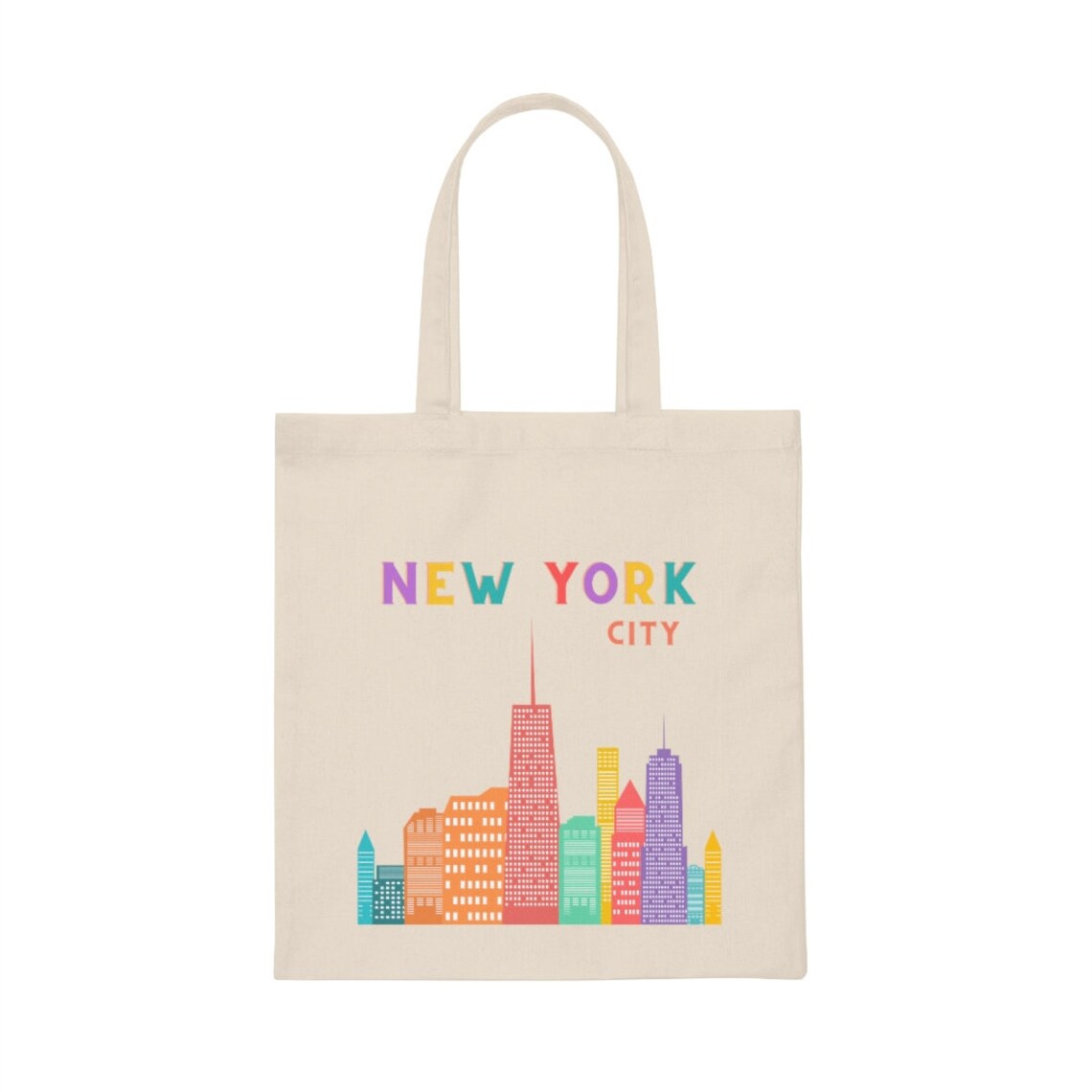 New York City Canvas Tote Bag, NYC, New York Bag, Trendy Tote ...