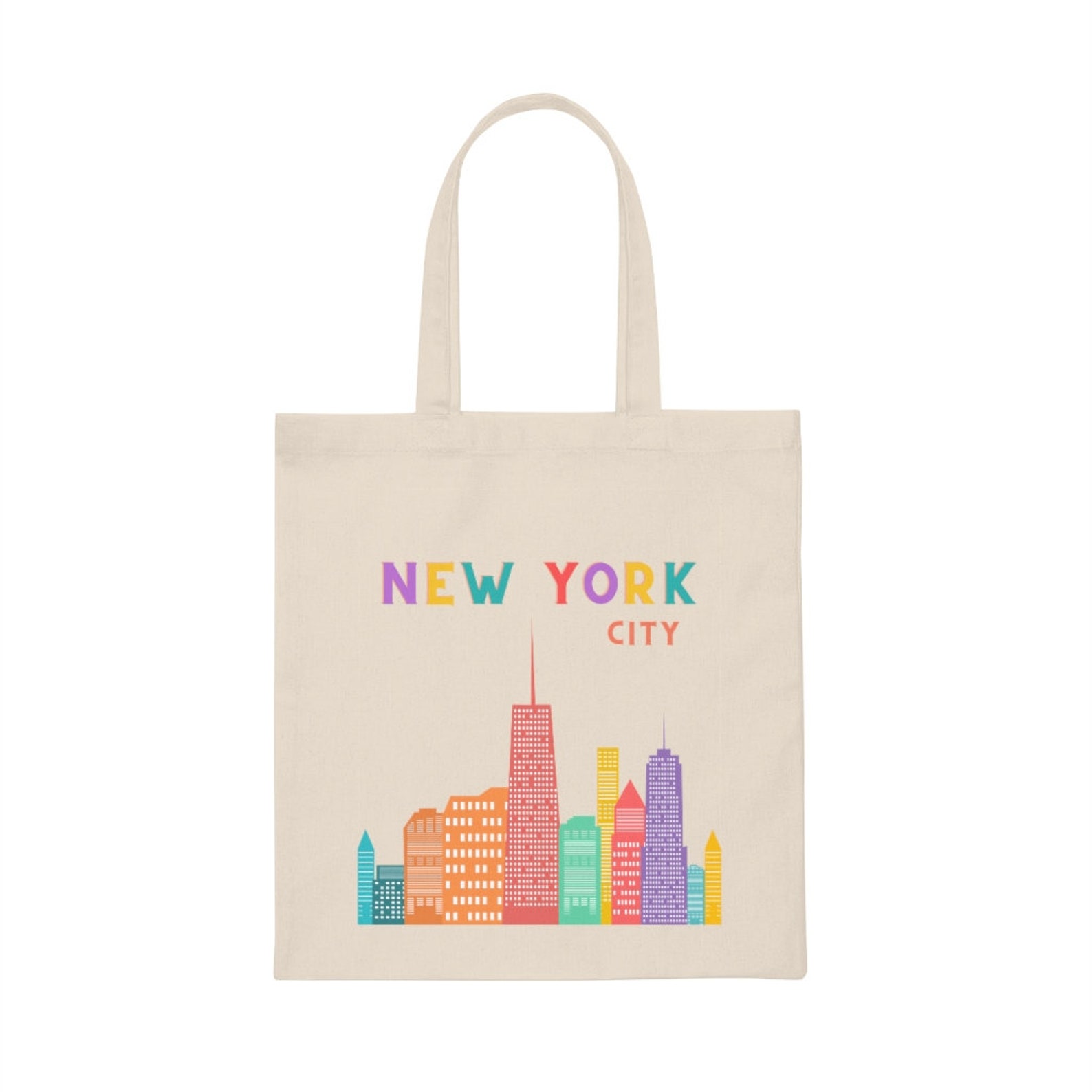 New York City Canvas Tote Bag, NYC, New York Bag, Trendy Tote ...