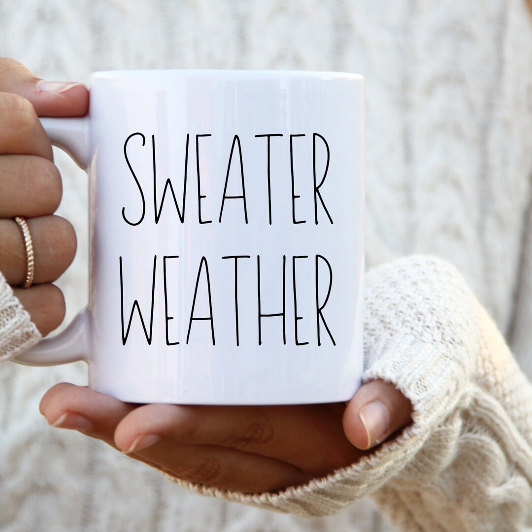 Sweater Weather Mug, Fall Mug, Fall Coffee Cup, Thanksgiving Mug, Fall ...