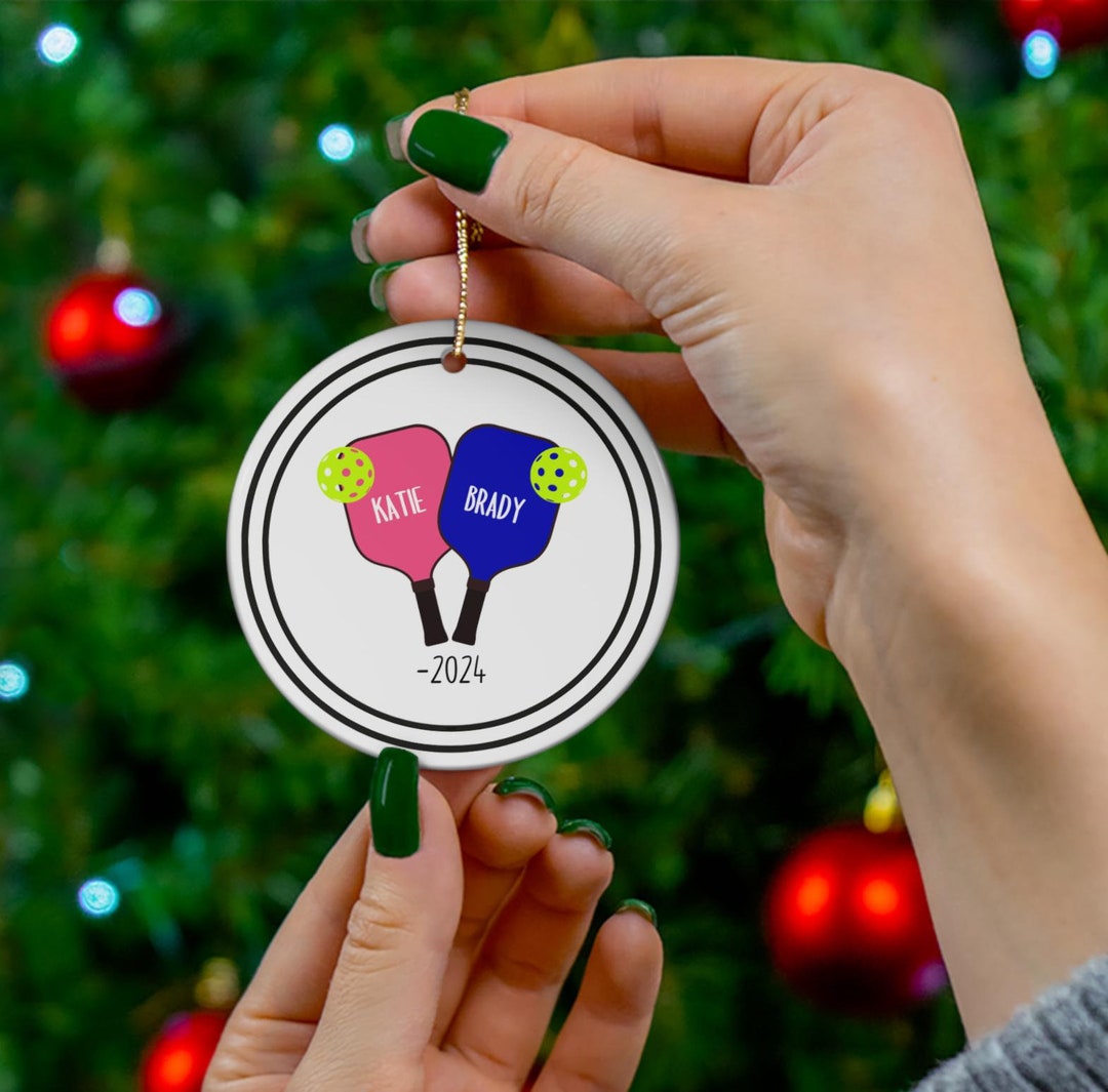 Pickleball Couple Christmas Ornament Personalized 2023, Custom ...