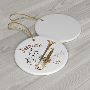 Trumpet Player Ornament Personalized, Trumpet Christmas Ornament ...