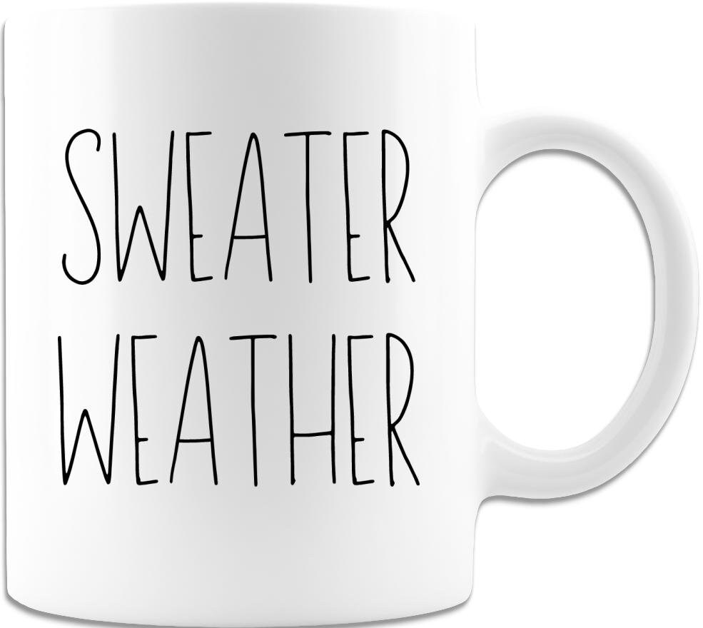 Sweater Weather Mug Fall Mug Fall Coffee Cup Thanksgiving | Etsy