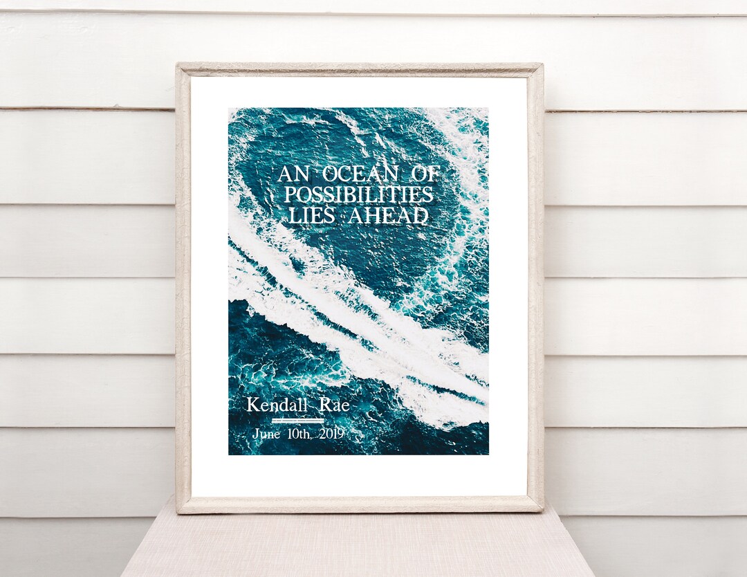Custom Ocean of Possibilities Baby Announcement Digital - Etsy