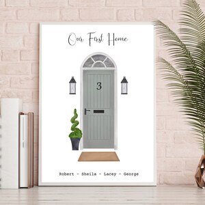 Personalised Front Door Print, Custom Door Card, New Home Card, Our ...