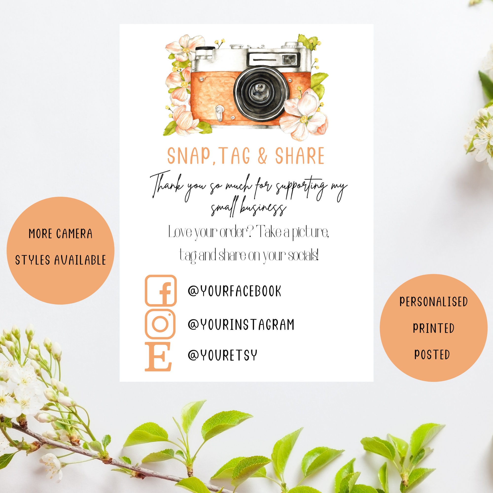 Snap Tag and Share Cards Business Cards Small Business - Etsy