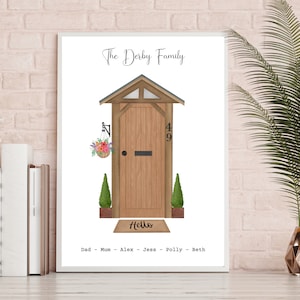 Personalised Front Door Print, Custom Door Card, New Home Card, Our ...
