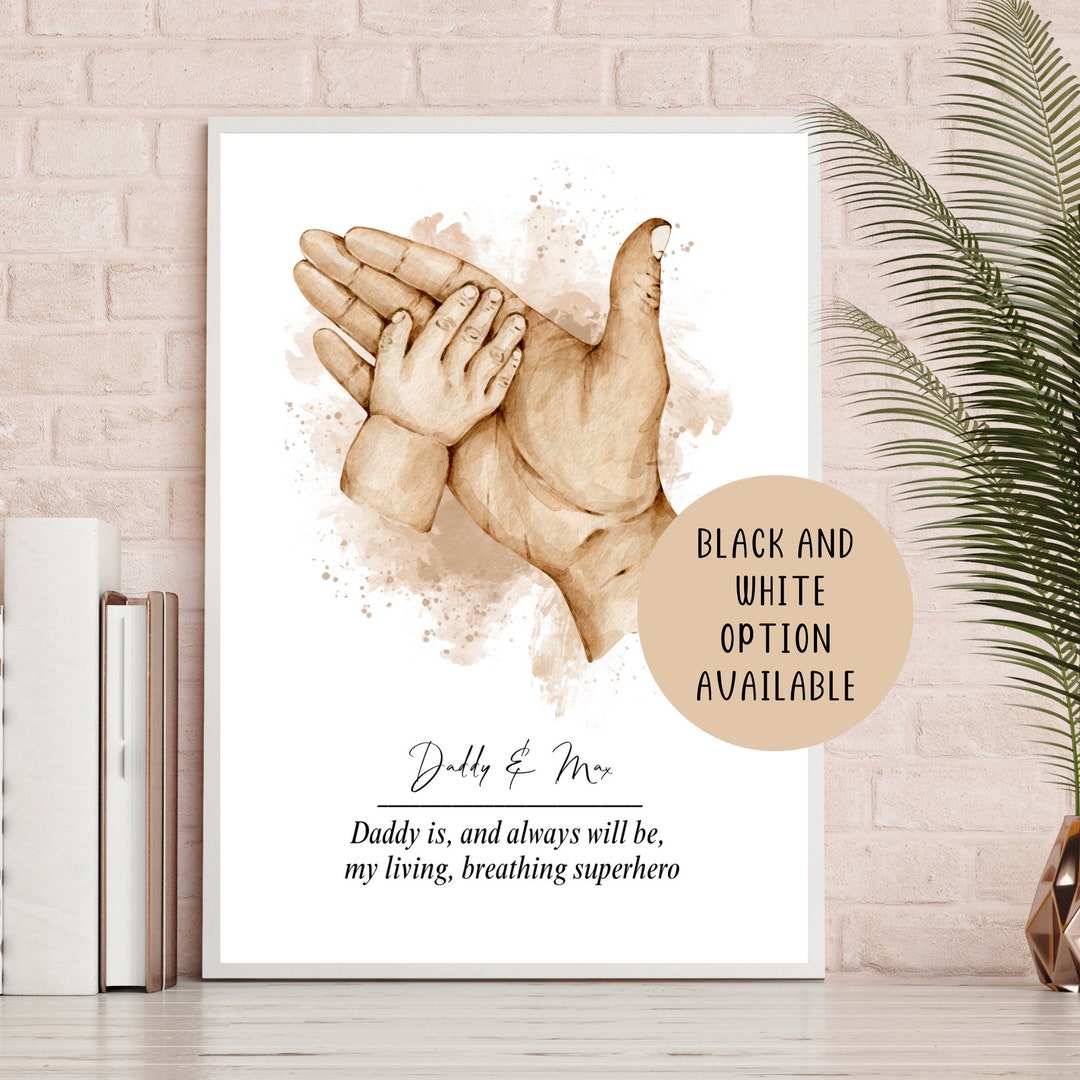 Father and Child Print, Daddy and Baby, Father and Son, Father and ...