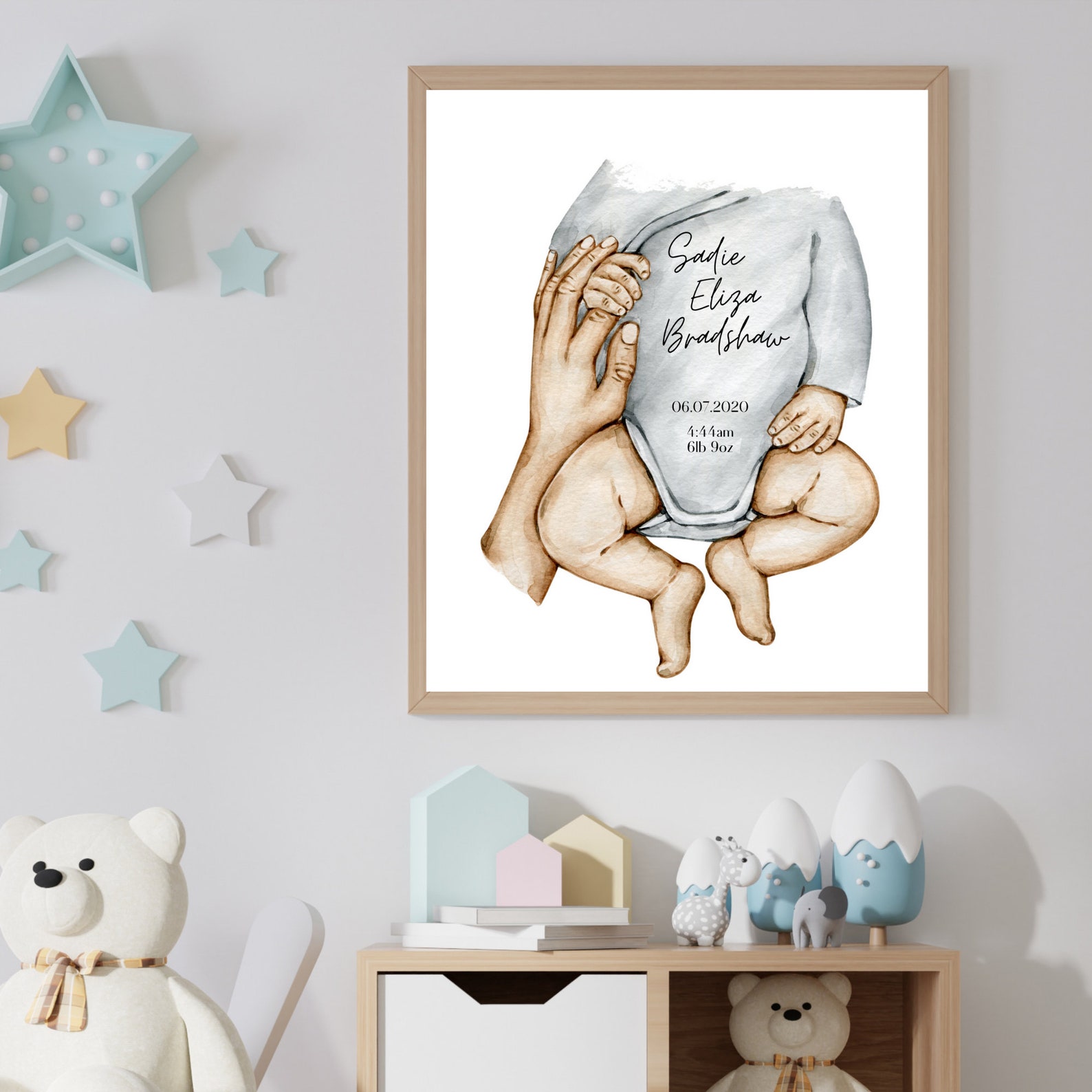Personalised baby print new baby gift custom baby print | Etsy