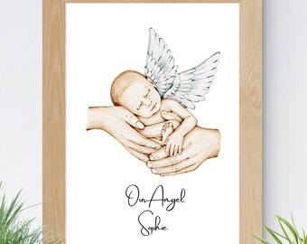 Rainbow Baby Print Angel Baby Family Print Family Handsnew - Etsy