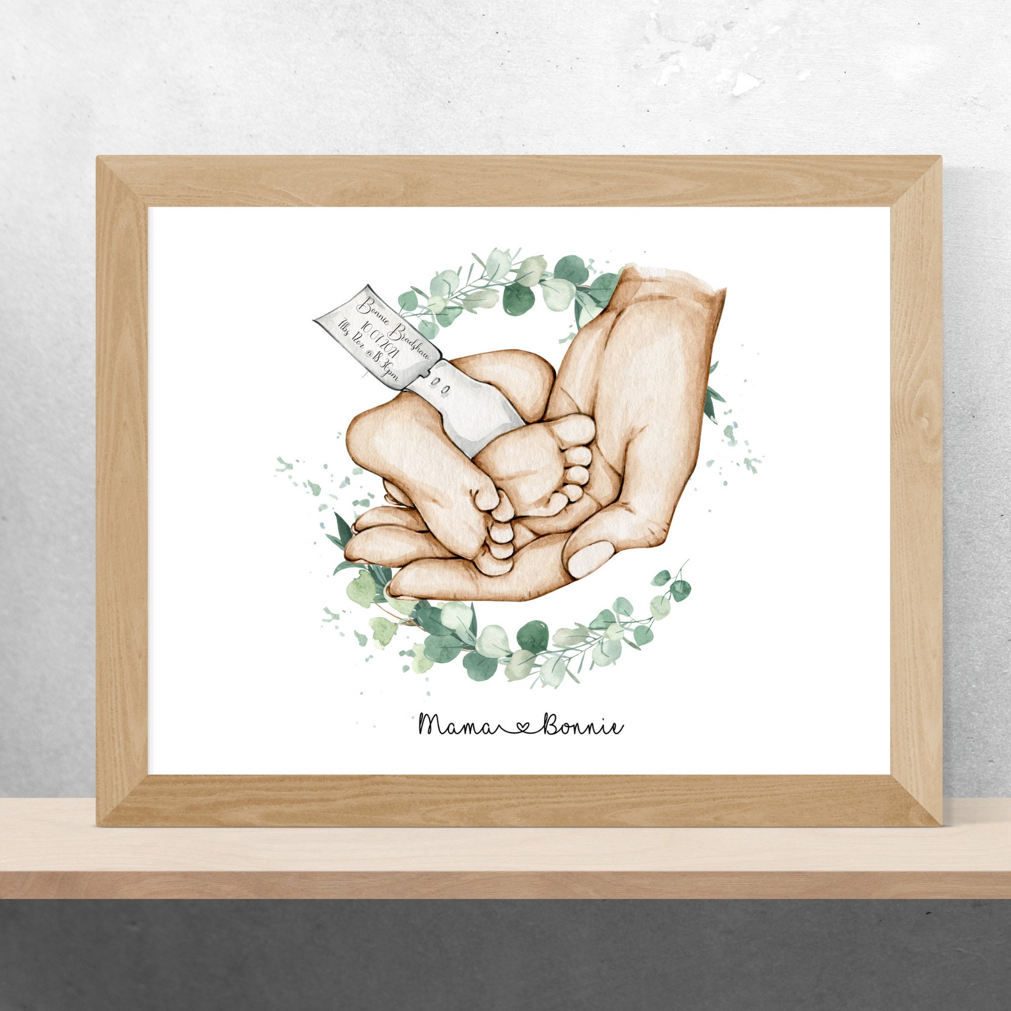 Mother and Baby Print New Baby Art Print Personalised Baby - Etsy UK