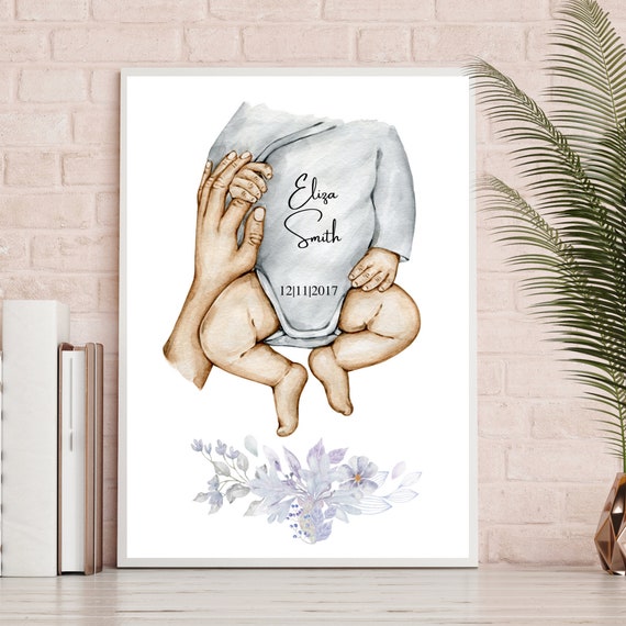 Personalised Baby Print New Baby Gift Custom Baby Print - Etsy