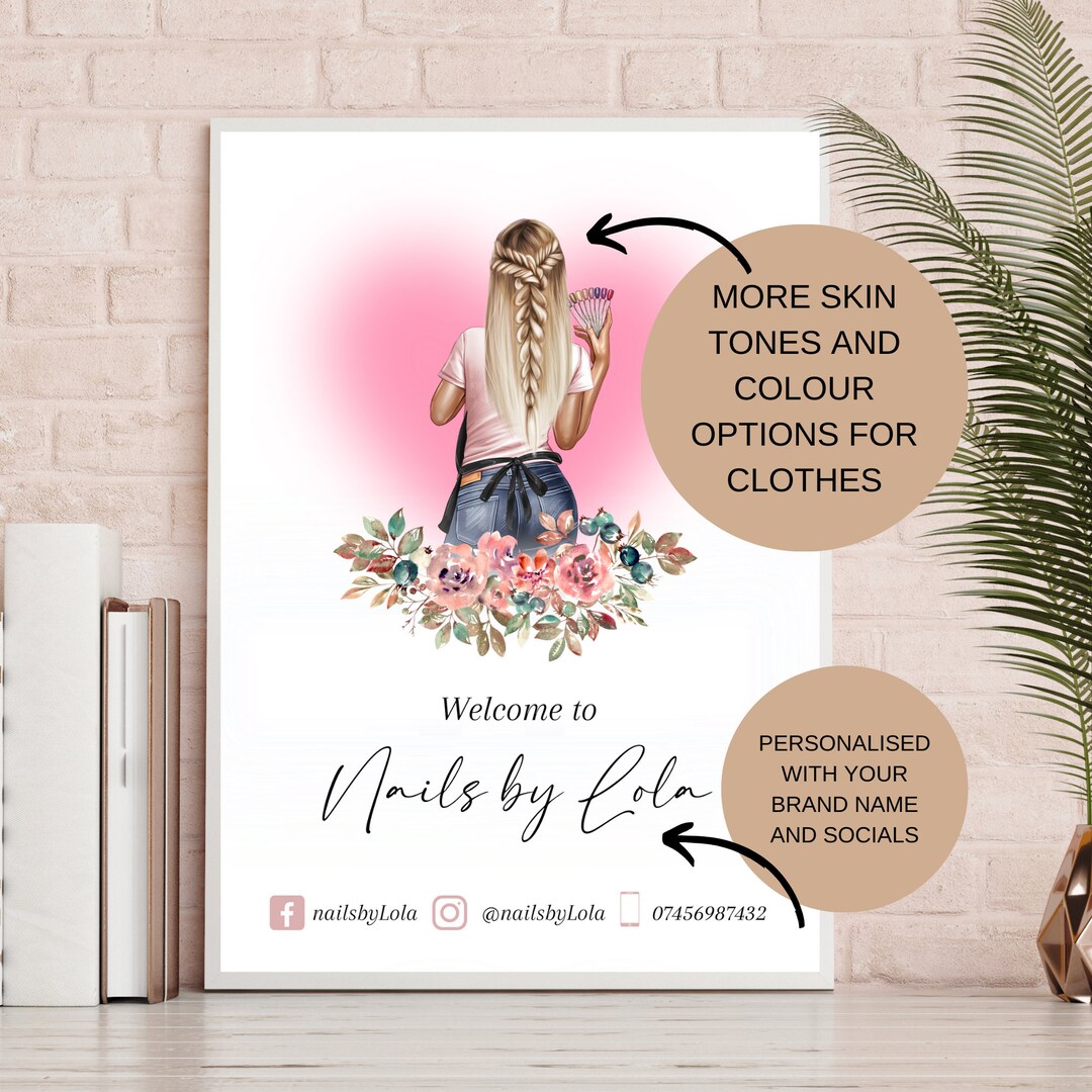 Personalised Nail Tech Print, Salon Decor, Business Print, Nail Salon ...