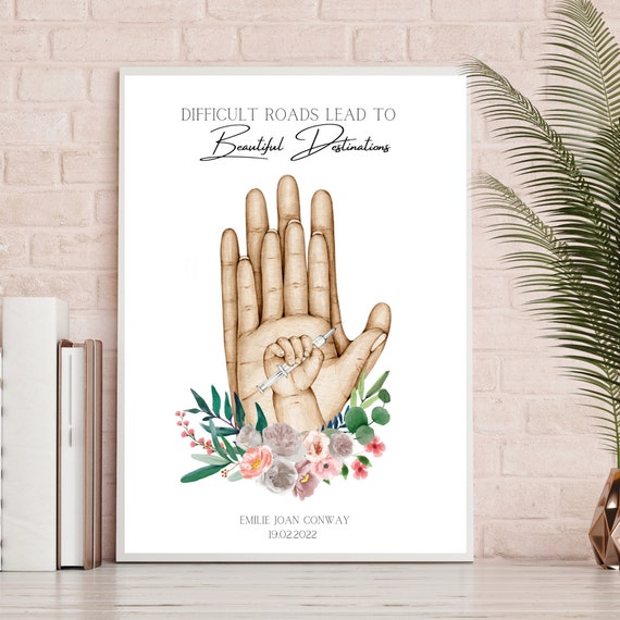 IVF Baby Print IVF Gift Family Print Family Hands New Baby - Etsy UK
