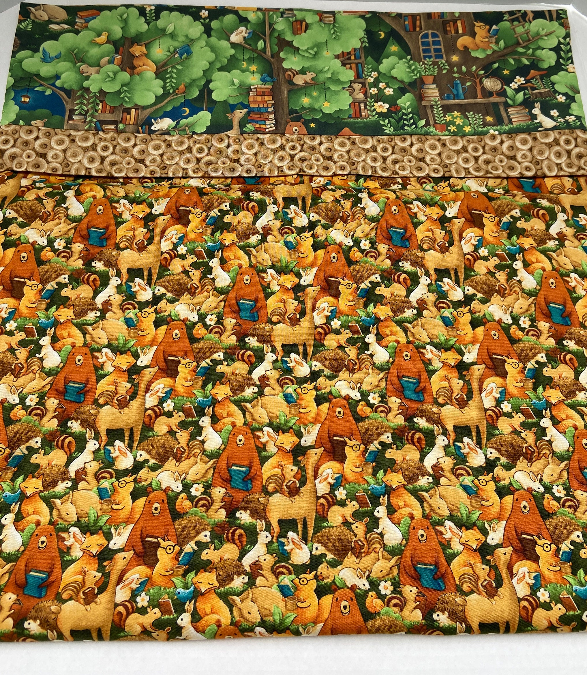 Good Night Forest Friends Single Oversized Pillowcase Tan - Etsy