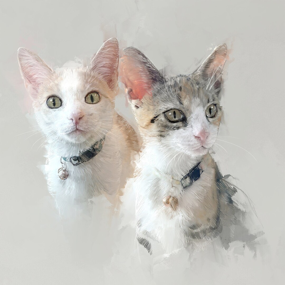 Custom Pet Art Pet Portrait Art Customized Cat Art Etsy custom-pet-art-pet-portrait-art-customized-cat-art-etsy