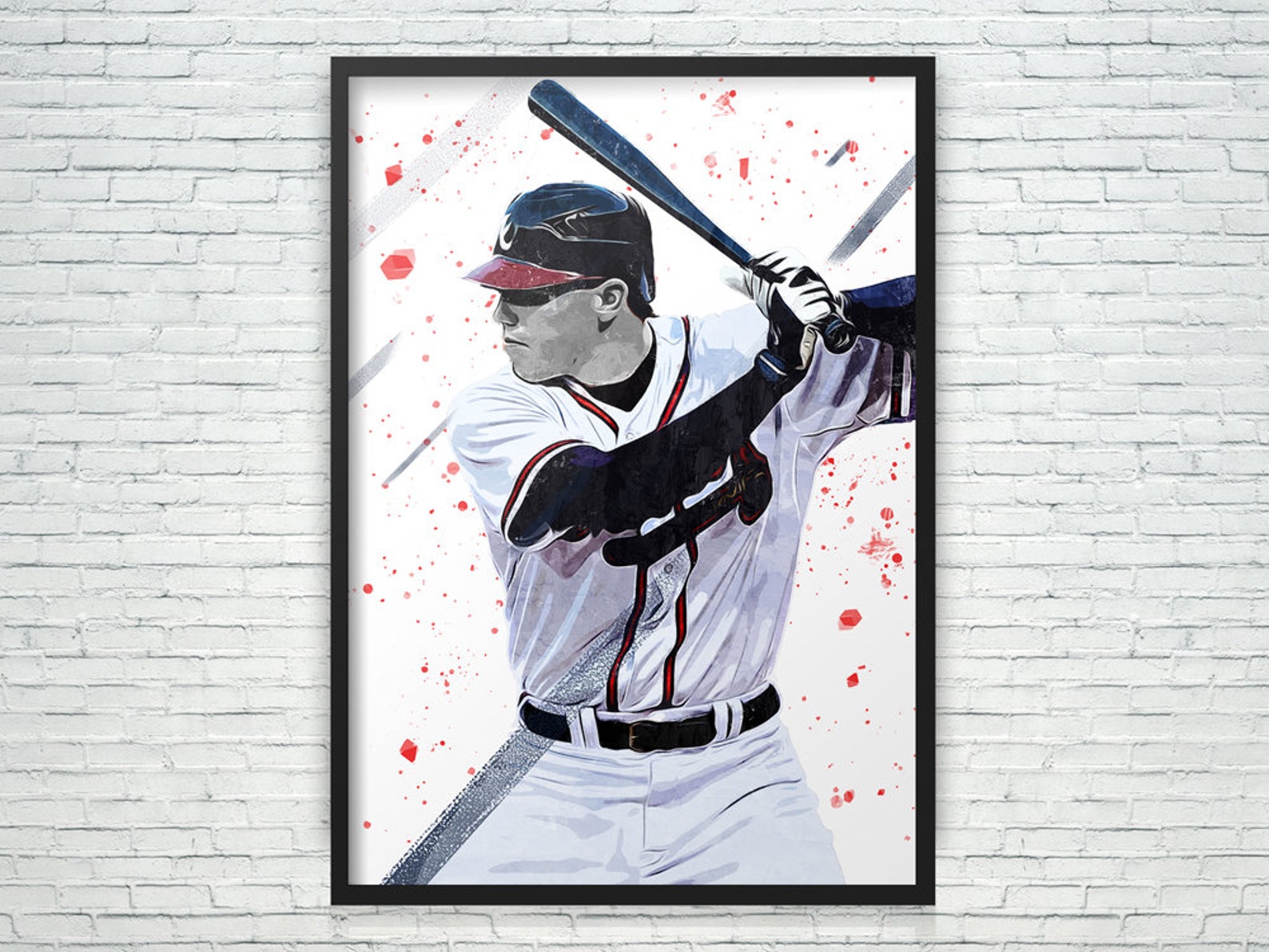Freddie Freeman Poster / Sports Art Print Canvas Wall Art - Etsy