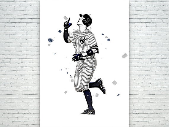 Aaron Judge Poster / Sports Art Print Canvas Wall Art Man | Etsy