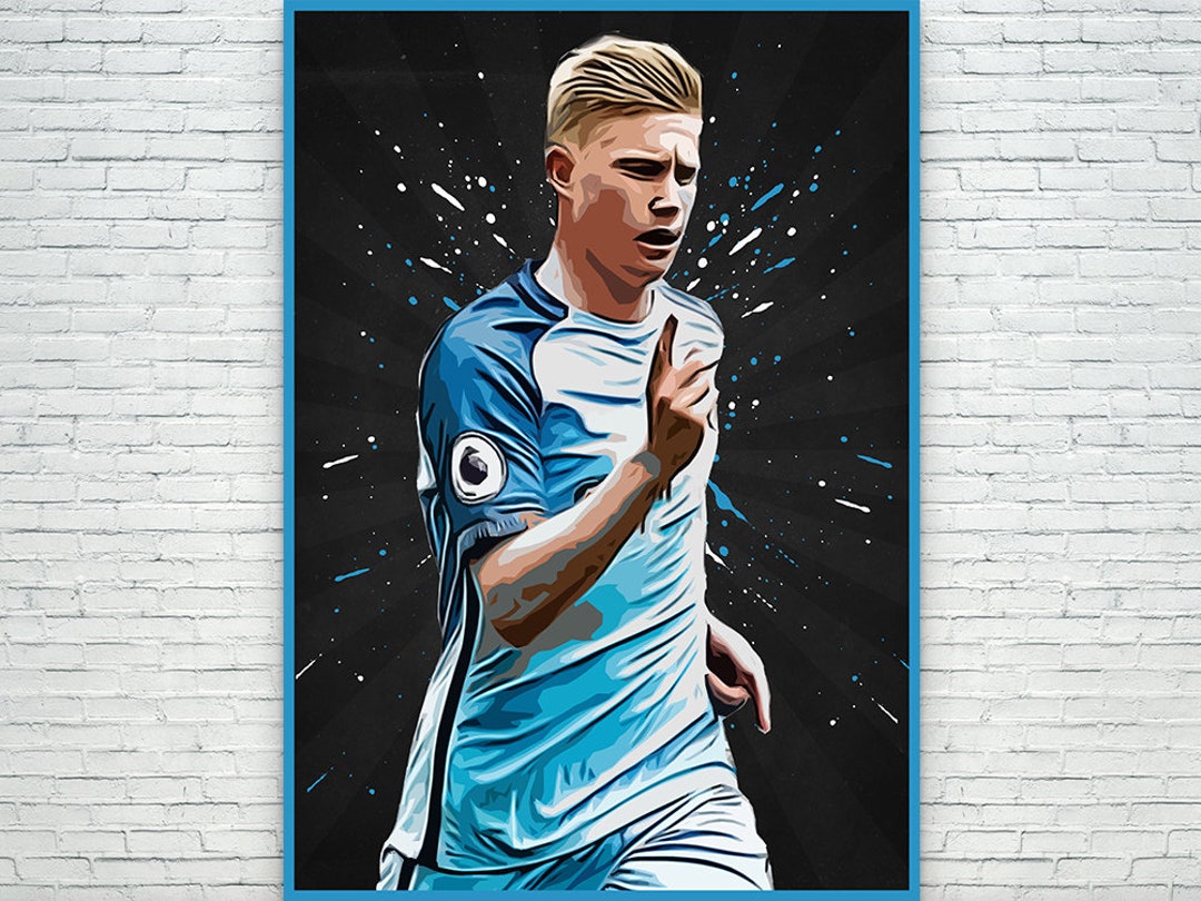 Kevin De Bruyne Poster Canvas Print Frame Poster Sports Art - Etsy