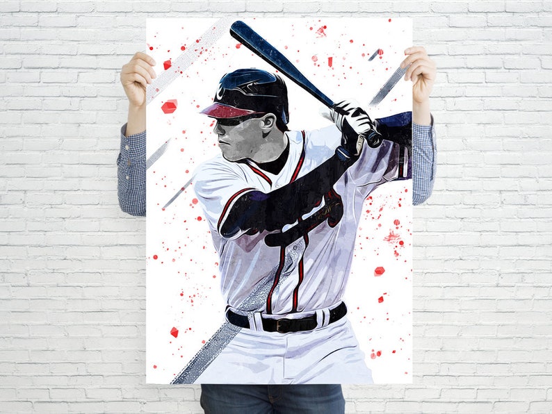 Freddie Freeman Poster / Sports Art Print Canvas Wall Art - Etsy