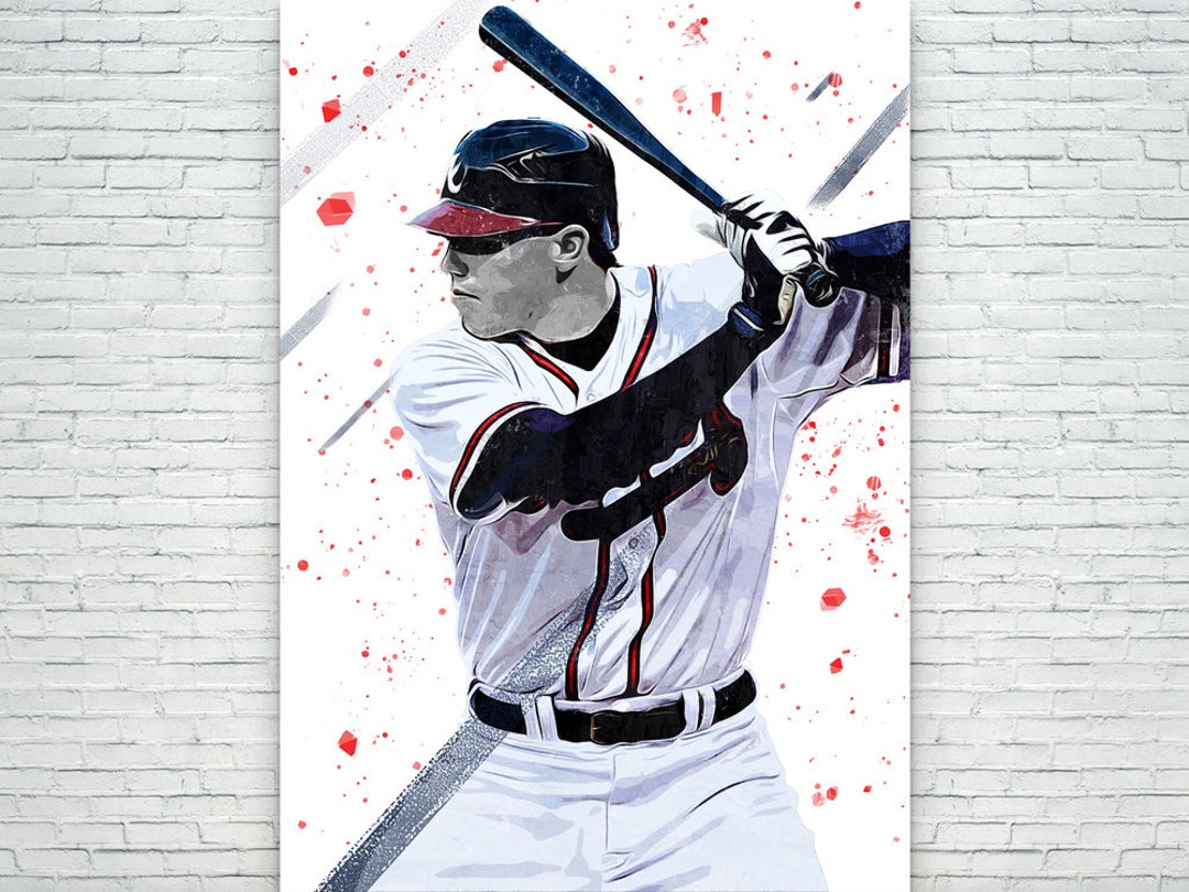 Freddie Freeman Poster / Sports Art Print Canvas Wall Art - Etsy