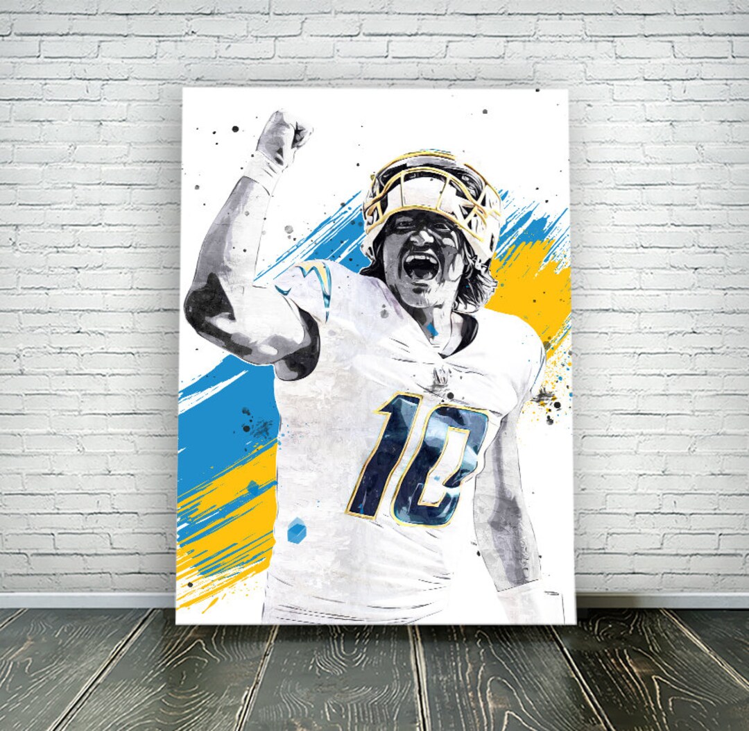 Justin Herbert Poster / Sports Art Print Canvas Wall Art - Etsy