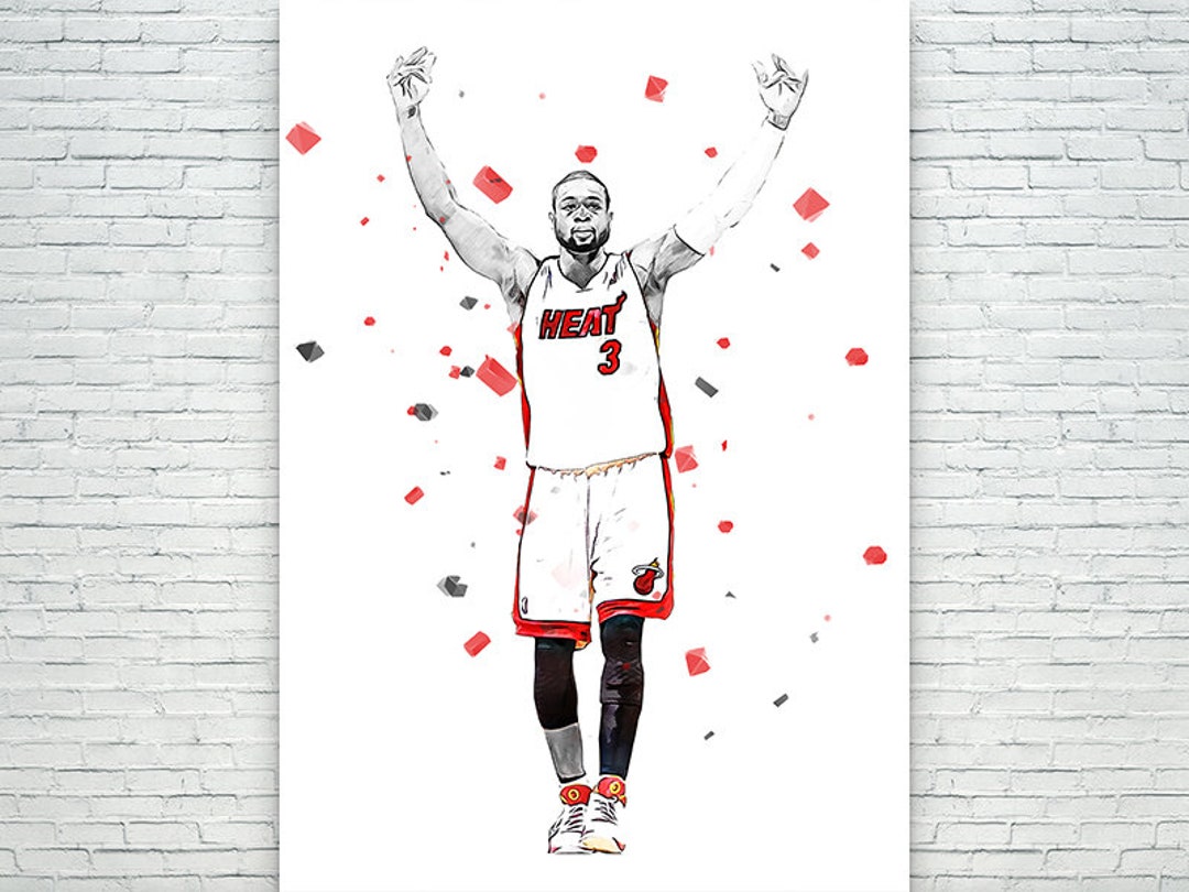 Dwyane Wade Poster Canvas Print Kids Gift Home Decor Gym - Etsy