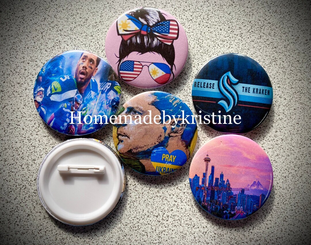 Customized Pin Badge Buttons, Made to Order. Pin Badge Buttons. Pin ...