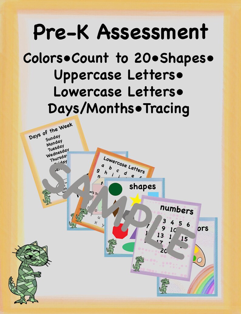 Pre-k Assessment - Etsy