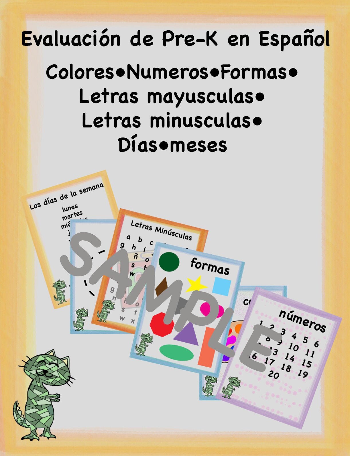 Evaluación De Pre-k | Spanish Pre-k Assessment - Etsy