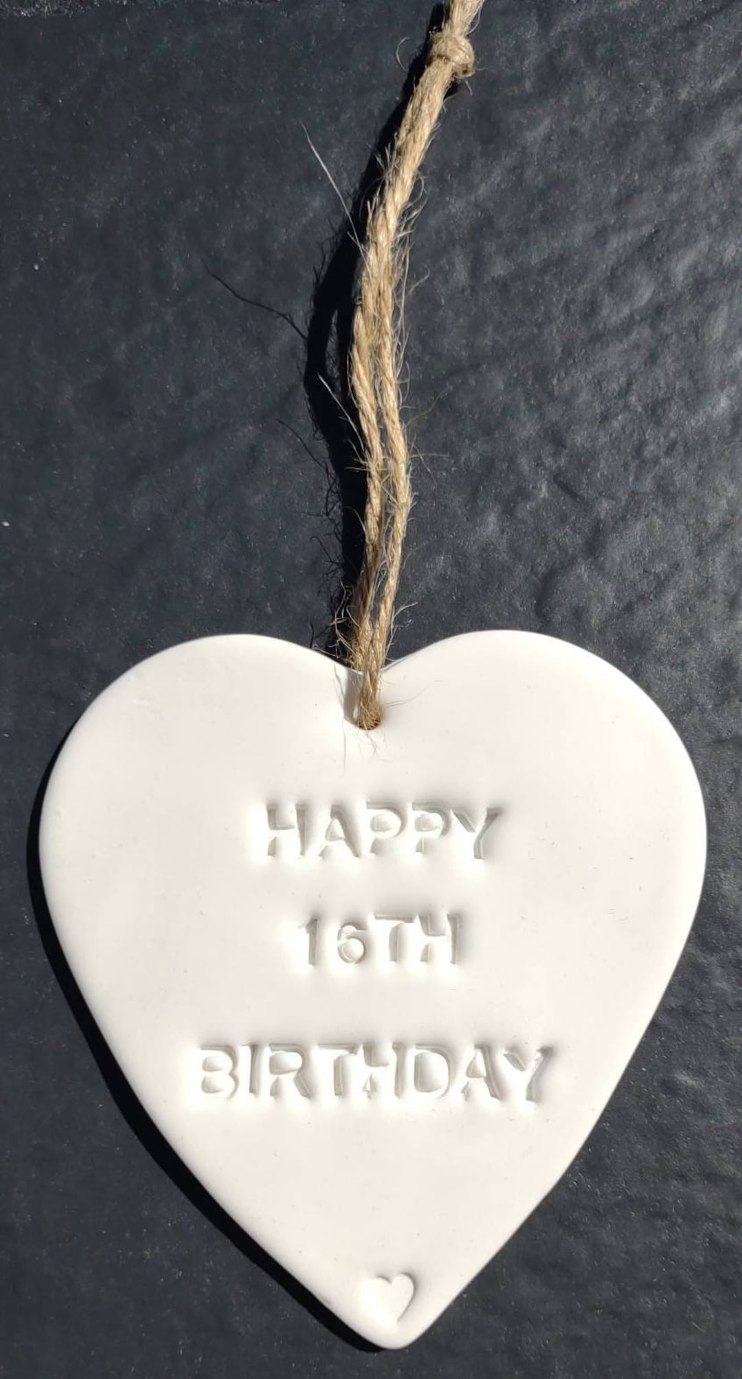 Happy Birthday Clay Decoration, Happy Birthday Clay Tag, Clay Keepsake ...