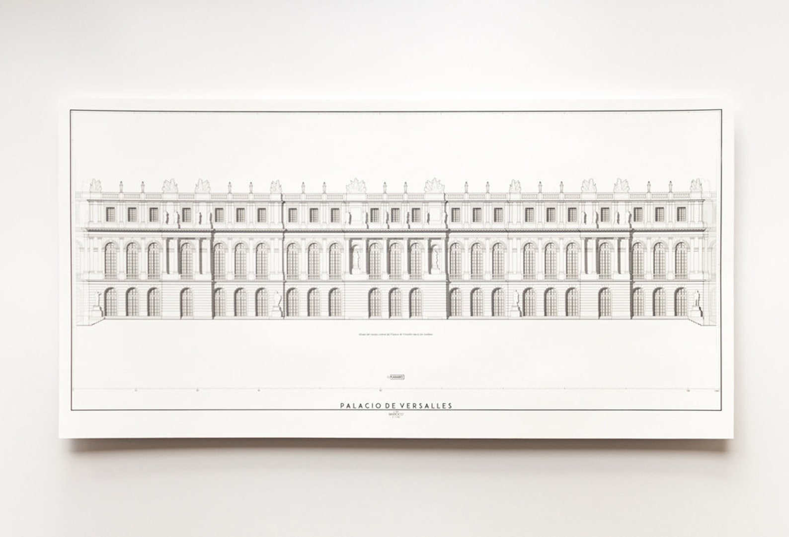 PALACE OF VERSAILLES Print / Architectural Blueprint Poster - France ...