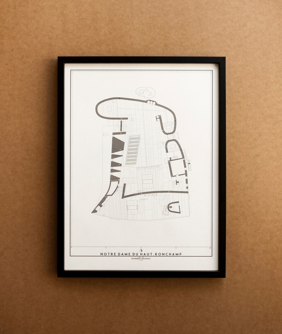 RONCHAMP CHAPEL PRINT / Architectural Blueprint Poster - Architecture ...